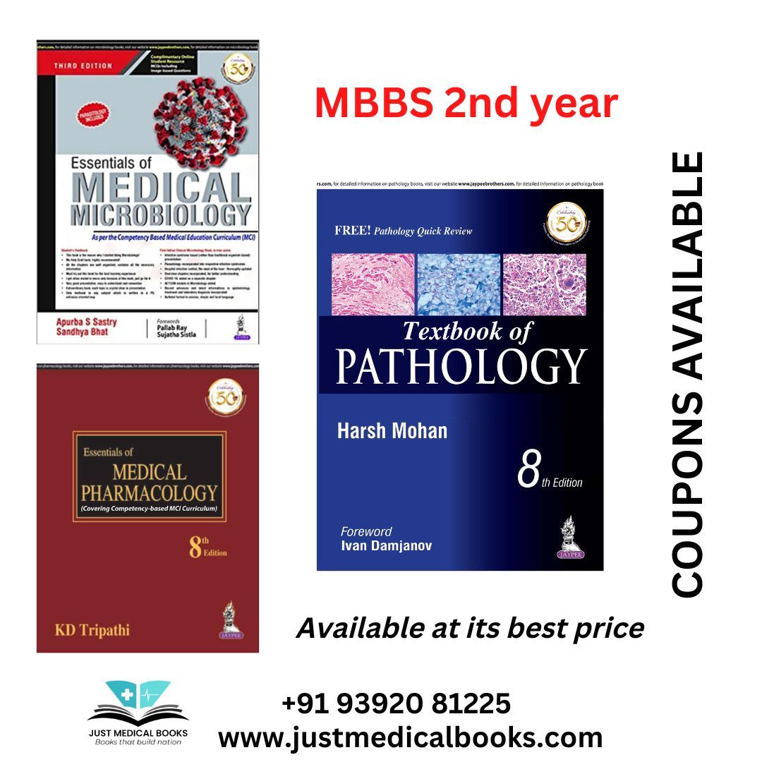 Recommended Books for MBBS Second Year Students - Justmedicalbooks